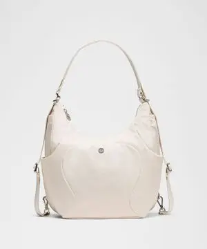 Lululemon City Essentials Convertible Shoulder Bag 7l - Light Ivory/silver