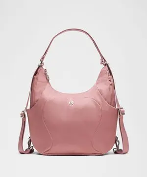Lululemon City Essentials Convertible Shoulder Bag 7l - Toasted Pink/silver