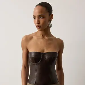 Ralph Lauren Carolin Lambskin Bustier
