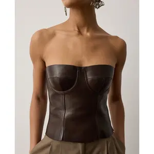 Ralph Lauren Carolin Lambskin Bustier