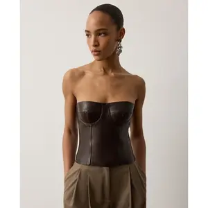 Ralph Lauren Carolin Lambskin Bustier