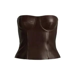 Ralph Lauren Carolin Lambskin Bustier