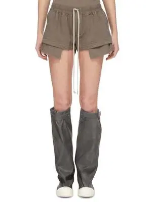 Rick Owens Drawstring Layered-effect Shorts