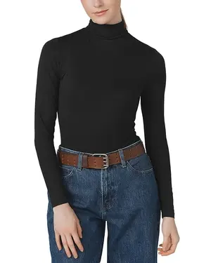 POINT Stretch Knit Turtleneck - Black