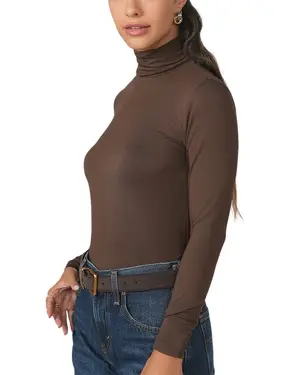 POINT Stretch Knit Turtleneck - Chocolate