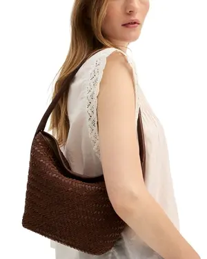 Madewell Woven Suede & Leather Shoulder Bag