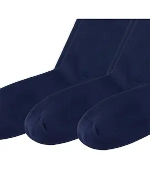 Polo Ralph Lauren Soft Touch Slack Crew Socks, Pack Of 3 - Navy