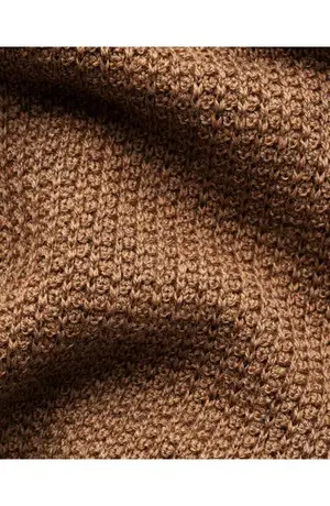 Eton Merino Wool Long Sleeve Polo Shirt - Medium Brown