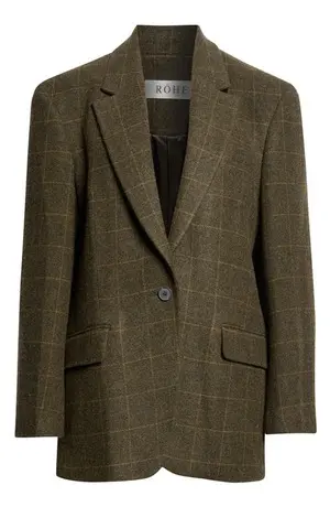 RÓHE Oversize Check Wool Jacket