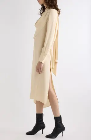 Acne Studios Dunica Washed Viscose Georgette Midi Dress