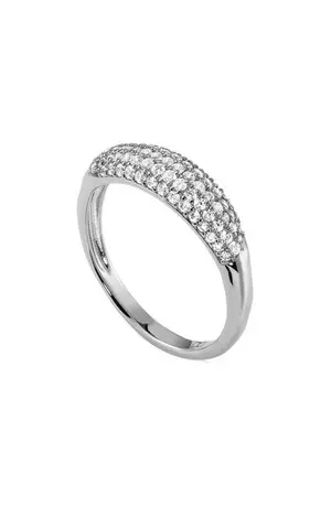 DEAN DAVIDSON Pavé Cubic Zirconia Dome Ring - White Cz/silver