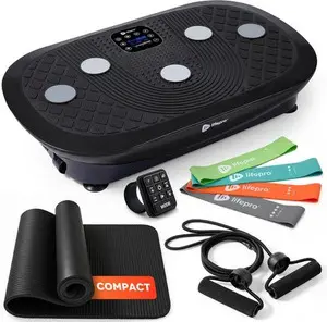 LIFEPRO Rumblex Plus Mini 4d Vibration Plate Exercise Machine 3 Motors - Black