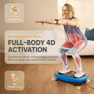 LIFEPRO Rumblex Plus Mini 4d Vibration Plate Exercise Machine 3 Motors - Blue