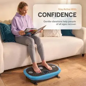 LIFEPRO Rumblex Plus Mini 4d Vibration Plate Exercise Machine 3 Motors - Blue