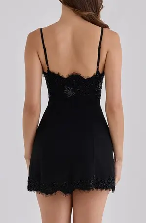 House Of Cb Soraya Beaded Georgette Minidress