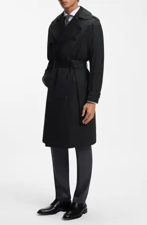 BOSS Jared Double Breasted Trench Coat