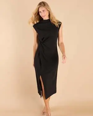 Jude Connally Autumn Dress Scuba Crepe - Black