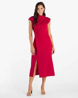 Jude Connally Autumn Dress Scuba Crepe - Red