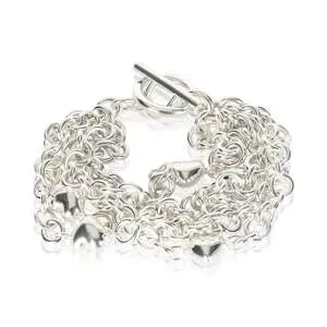 Tiffany & Co. Sterling Silver Multistrand Heart Bracelet - Sterling_silver