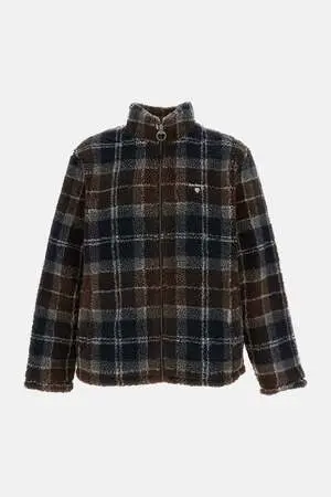 Barbour Pile In Tartan Con Zip - Blu