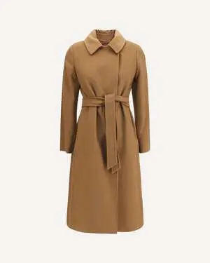 Max Mara Bcollag Coat In Virgin Wool - Beige