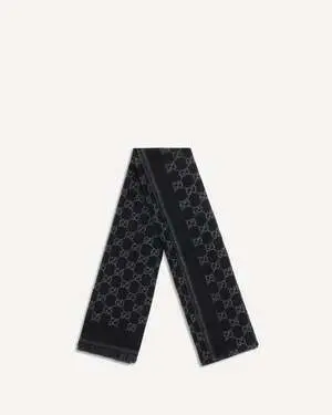 Gucci Miss Stenny Gg Monogram Wool Scarf