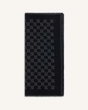 Gucci Miss Stenny Gg Monogram Wool Scarf