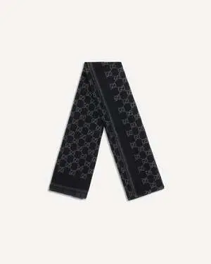 Gucci Miss Stenny Gg Monogram Wool Scarf