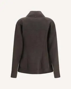 Max Mara Calcio Jacket In Virgin Wool - Brown