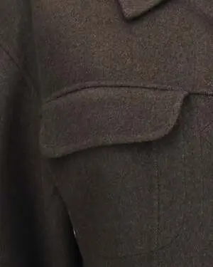 Max Mara Calcio Jacket In Virgin Wool - Brown