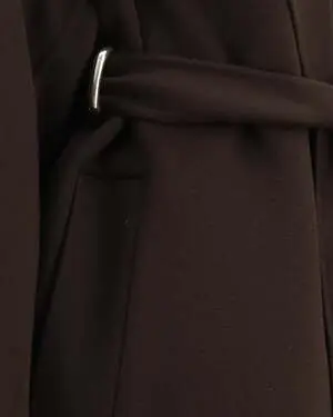 Max Mara Olmo Coat In Virgin Wool - Brown