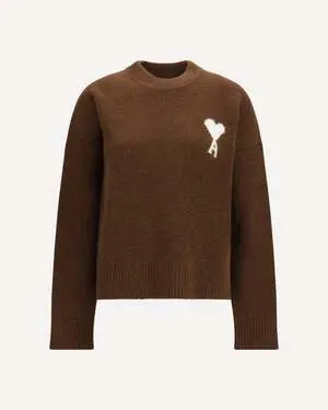 AMI Paris De Coeur Sweater - Brown