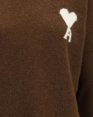 AMI Paris De Coeur Sweater - Brown