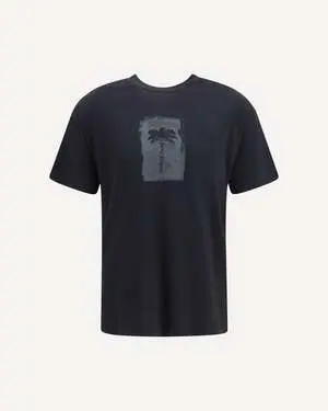 Palm Angels Pal Tree Cotton T-shirt Ale - Black