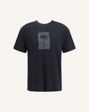 Palm Angels Palm Tree Cotton T-shirt - Black