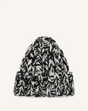 AMI Paris Xxl Wool Knit Beanie - Black