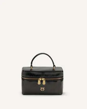 Pinko Vanity Soft Mini Quilted Beauty Case - Black