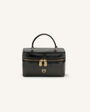 Pinko Vanity Soft Mini Quilted Beauty Case - Black