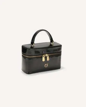 Pinko Vanity Soft Mini Quilted Beauty Case - Black