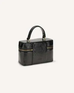 Pinko Vanity Soft Mini Quilted Beauty Case - Black