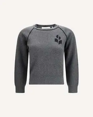 MARANT ETOILE Loriby Logo Sweater - Grey