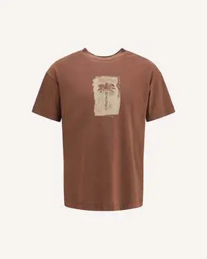 Palm Angels Palm Tree Cotton T-shirt - Brown