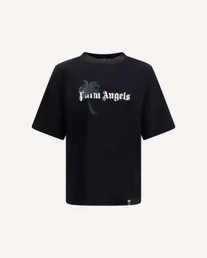 Palm Angels Pal Drift Cotton T-shirt Ale - Black