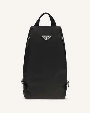 Prada Triangle Logo Backpack - Black