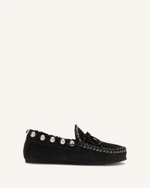 Isabel Marant Étoile Fitza Suede Loafers - Black