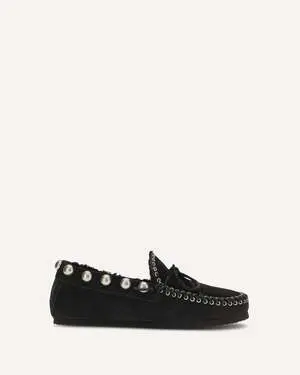 Isabel Marant Étoile Fitza Suede Loafers - Black