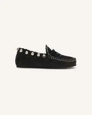 Isabel Marant Étoile Fitza Suede Loafers - Black