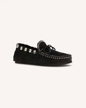 Isabel Marant Étoile Fitza Suede Loafers - Black