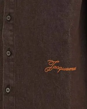 Jacquemus Simon De-nîmes Denim Shirt - Brown