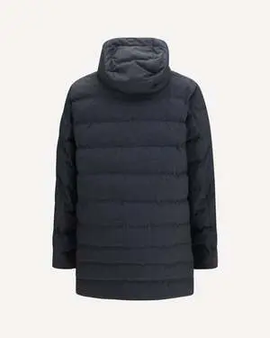 Herno Long Padded Hooded Jacket - Grey